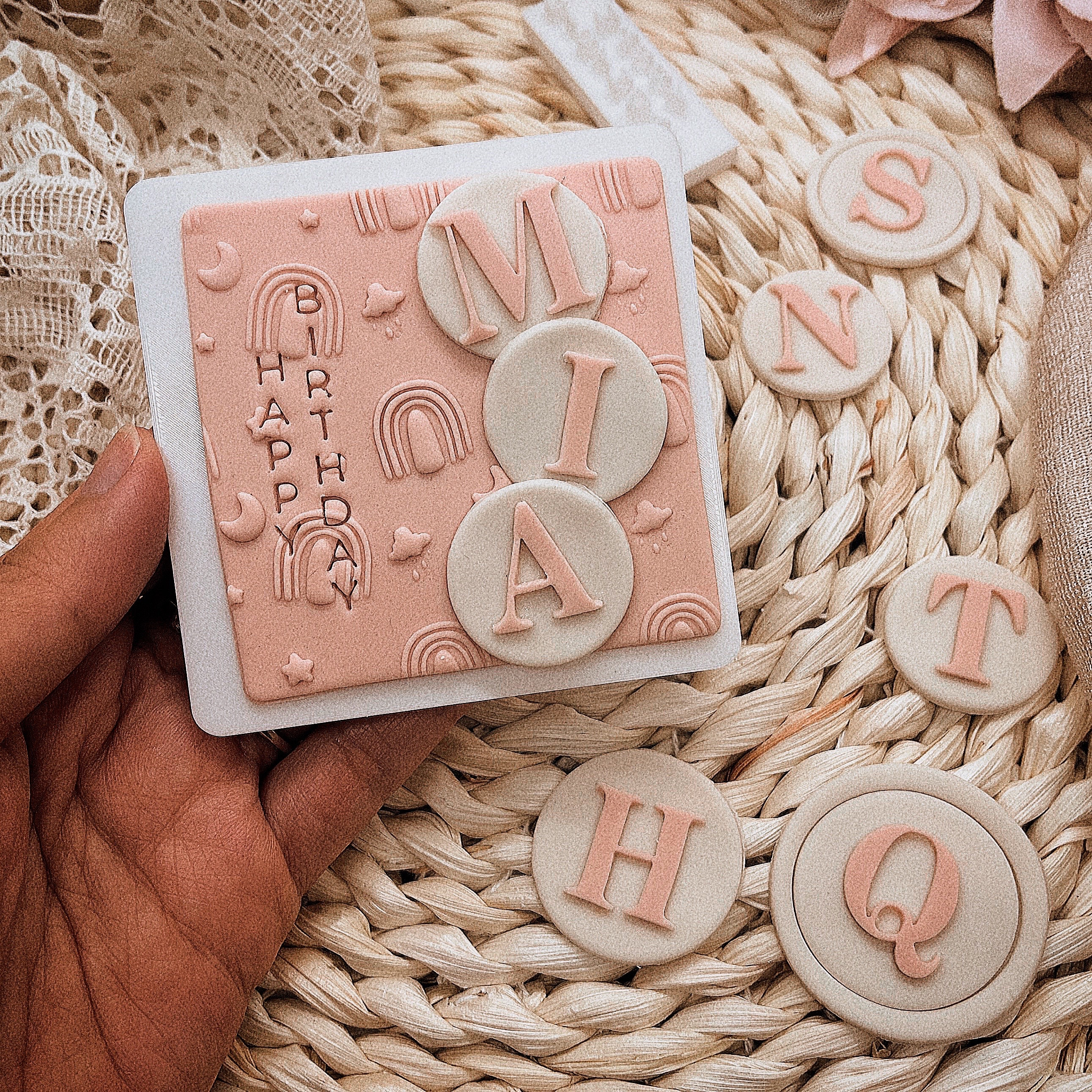 Mini Alphabet Embosser Palette | Mini Letter Stamp Set | Set of 26 ...