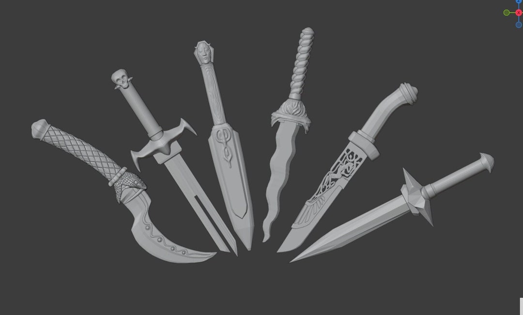 Fantasy Daggers - 3D Printable Files - Etsy
