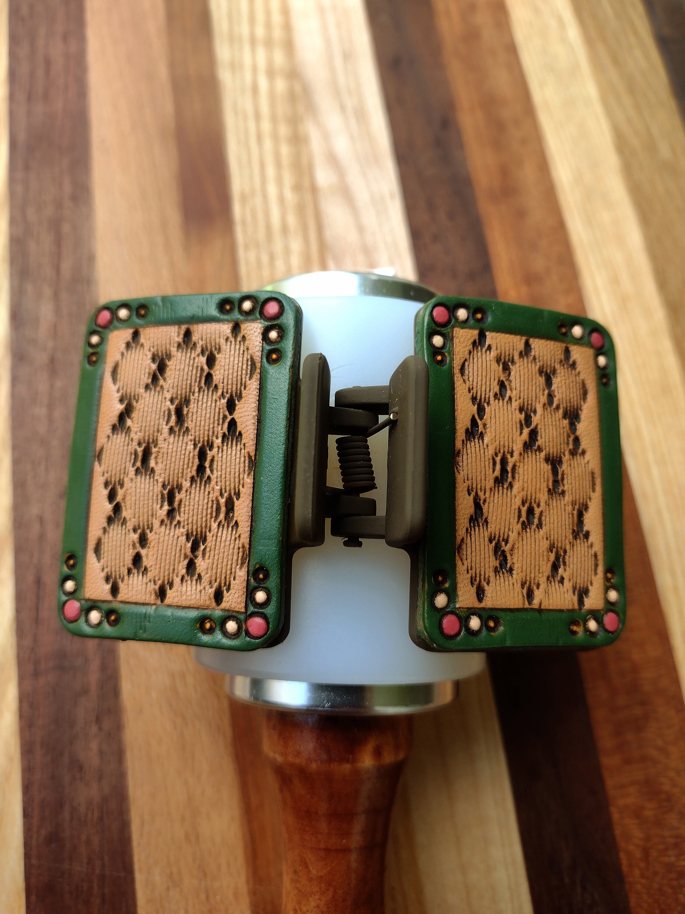 Hand Tooled Leather Claw Clips, Various Sizes, Colors & Designs, Mother ...