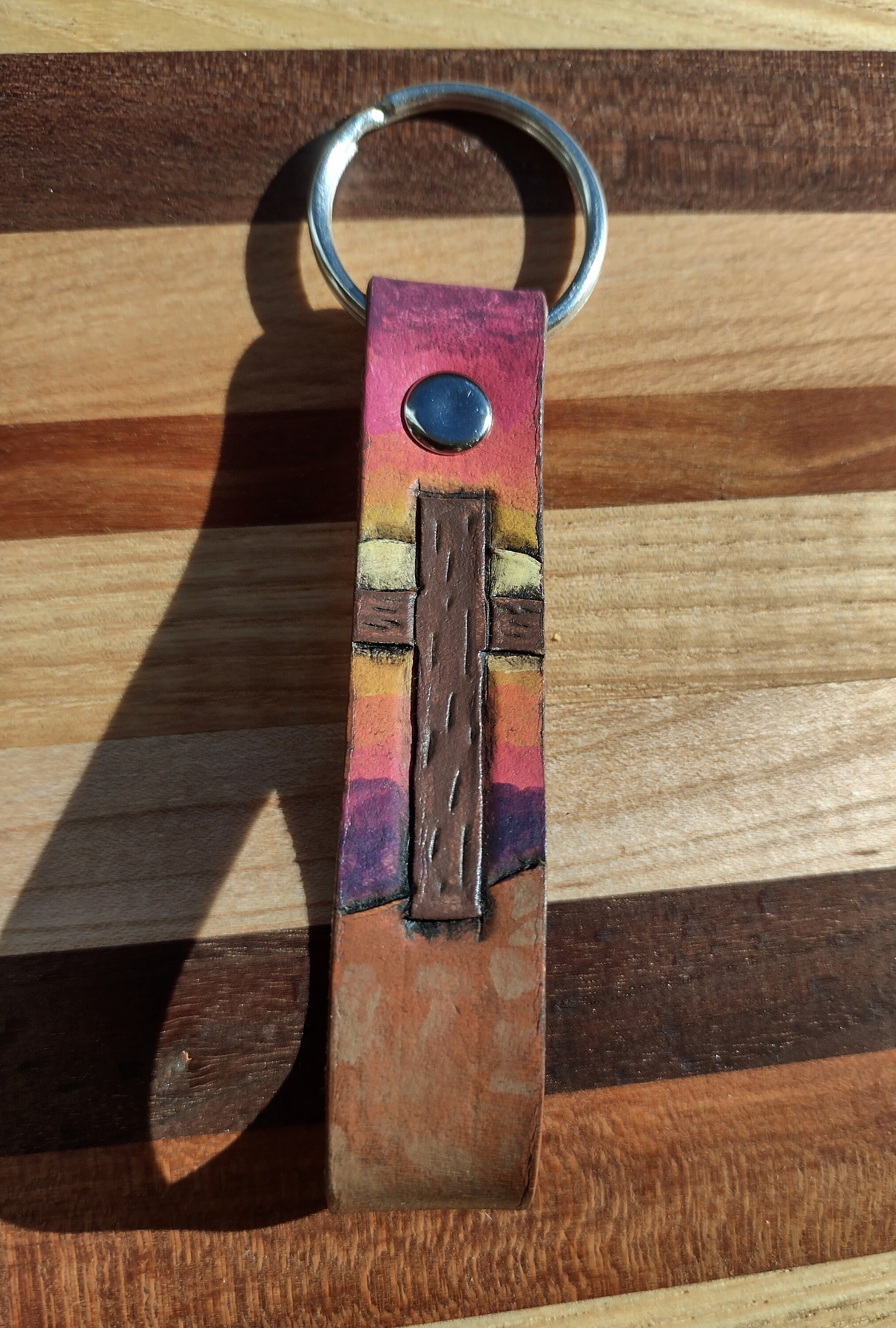 Tooled Leather Keychains / Key Fob, Variety of Designs & Colors - YOUR ...