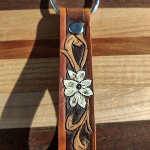 Tooled Leather Keychains / Key Fob, Variety of Designs & Colors - YOUR ...