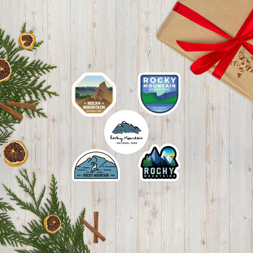 Rocky Mountains National Park USA 5 Sticker Set - Etsy