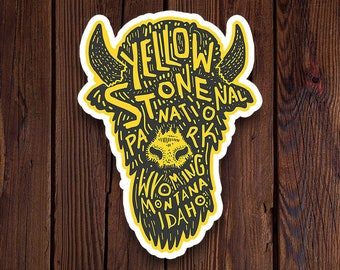 Yellowstone Decal Yellowstone Sticker National Park Sticker - Etsy