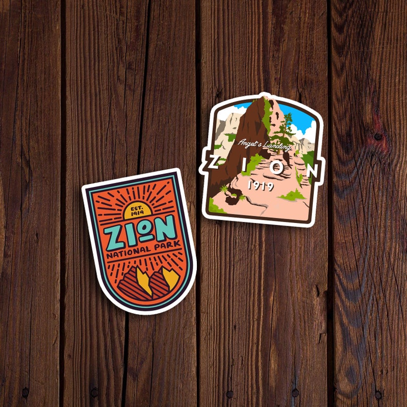 Zion National Park USA 5 Stickers Pack - Etsy