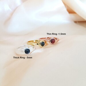 Personalized Photo Projection Ring, Custom Photo Ring, Memorial Picture ...