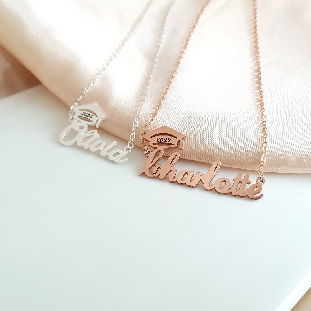 Custom Graduation Name Necklace,2022 Graduate Necklace,personalized ...