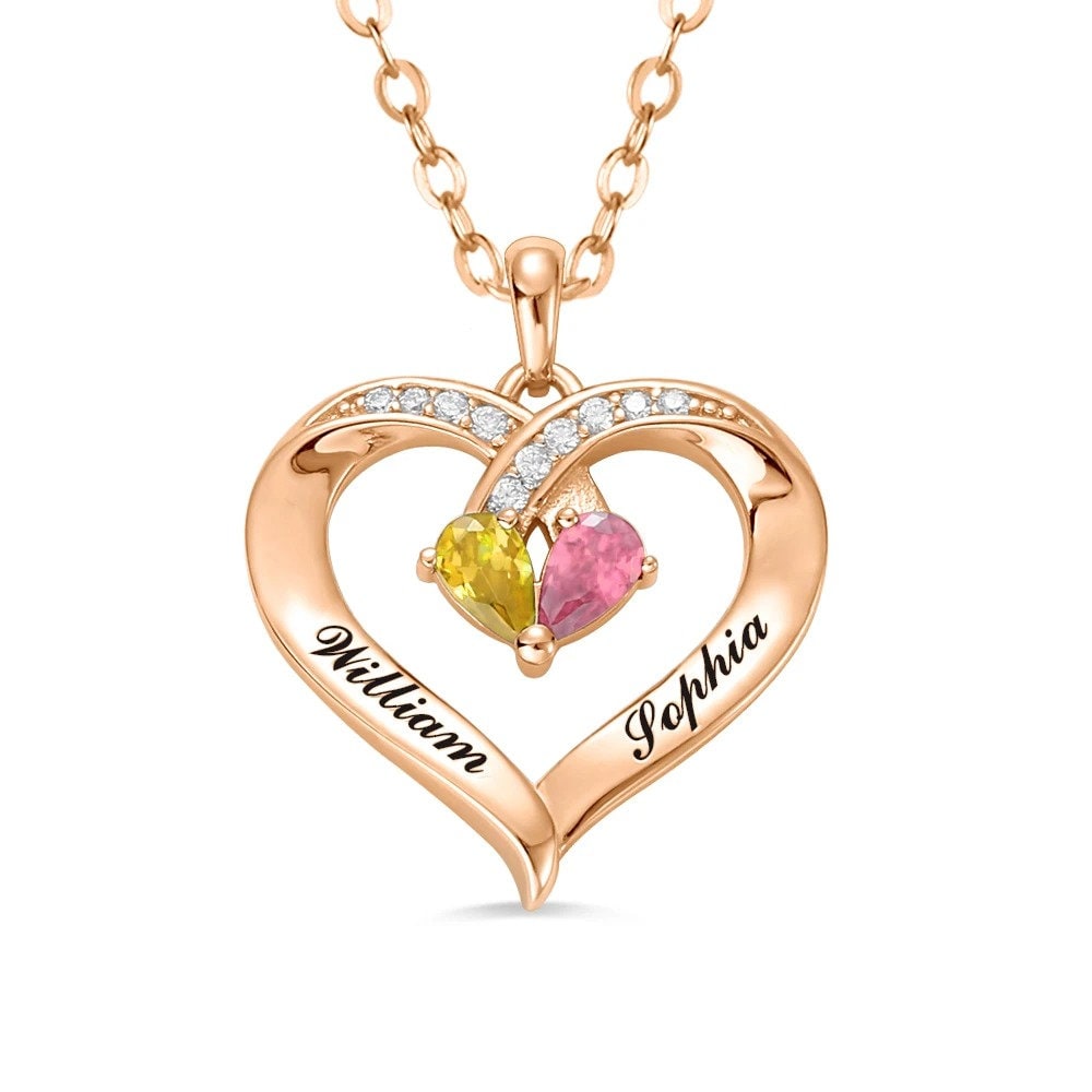 Personalized Heart Shaped Name Necklace With - Etsy UK