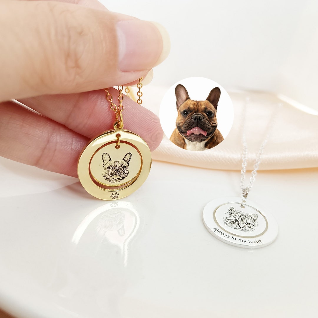 Personalized Pet Gifts,custom Pet Portrait Necklace,cat Necklace,pet ...