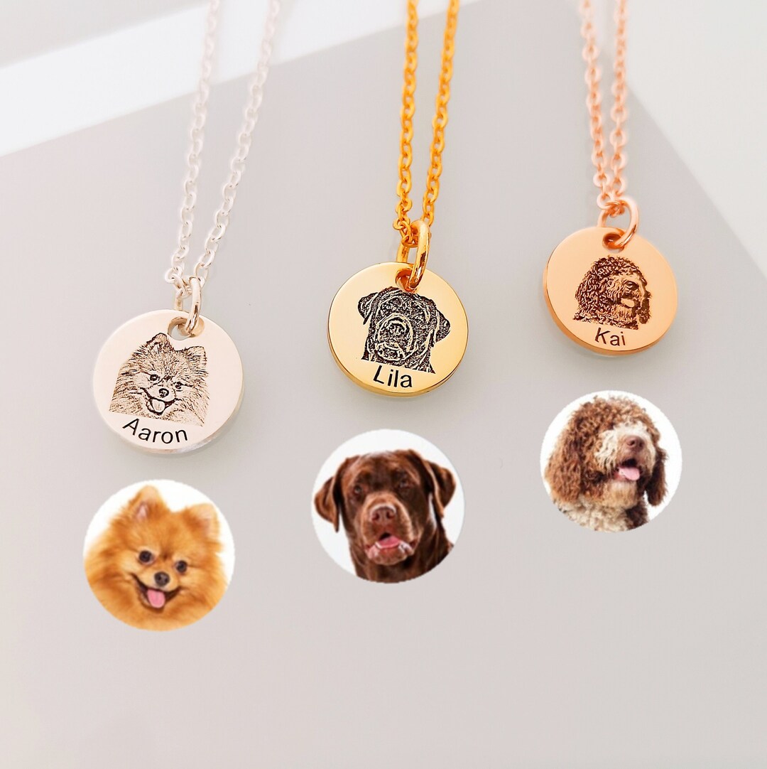 Personalized Dog Mom Necklace·custom Pet Necklace·pet Photo Necklace ...