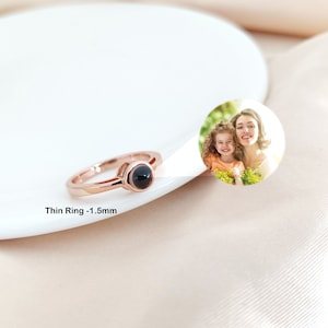 Personalized Photo Projection Ring, Custom Photo Ring, Memorial Picture ...
