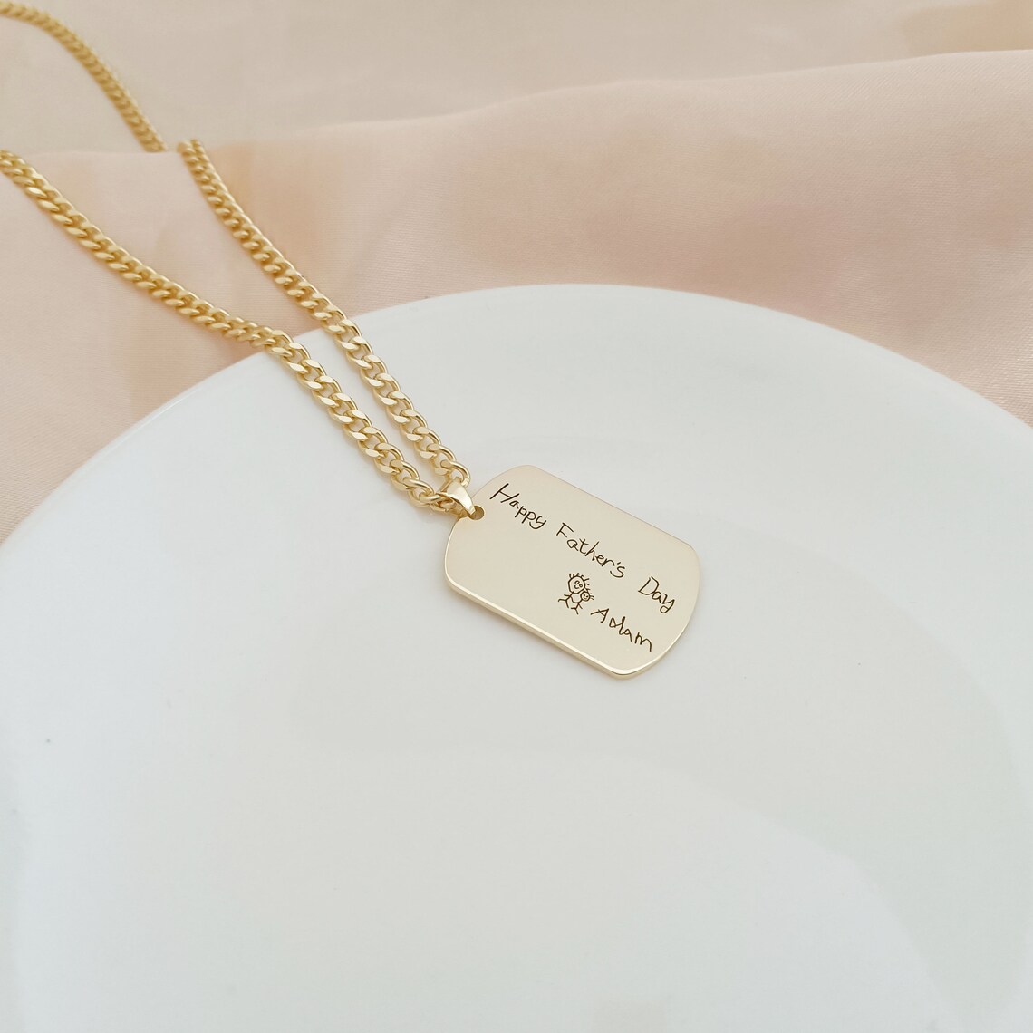 Personalized Handwriting Necklace, Signature Necklace, Engraved ...