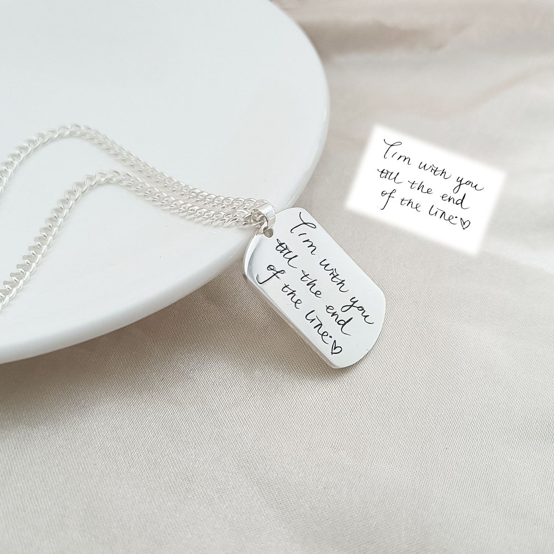 Personalized Handwriting Necklace, Signature Necklace, Engraved ...