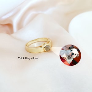 Personalized Photo Projection Ring, Custom Photo Ring, Memorial Picture ...