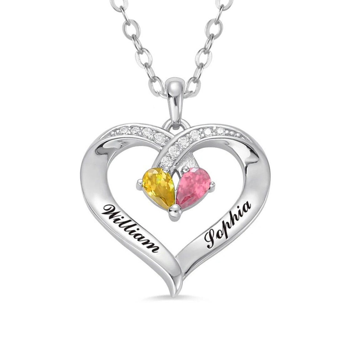 Personalized Heart Shaped Name Necklace With - Etsy UK