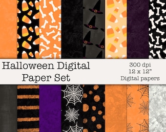 Halloween Digital Paper Designs to Use for Scrapbooking - Etsy