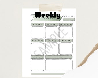 Printable Weekly Planner - Etsy
