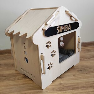 Stylish Wooden House for Your Beloved Pet Wooden Pet Cottage Indoor Pet ...