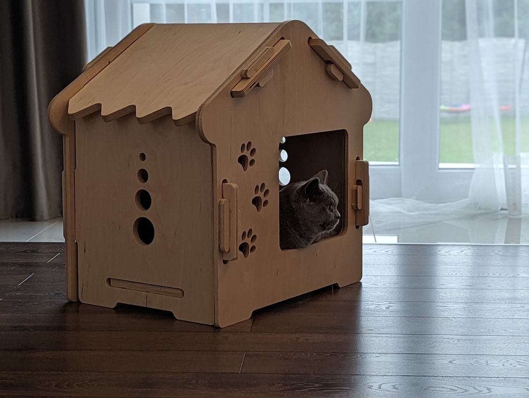 Stylish Wooden House for Your Beloved Pet Wooden Pet Cottage Indoor Pet ...