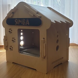 Stylish Wooden House for Your Beloved Pet Wooden Pet Cottage Indoor Pet ...
