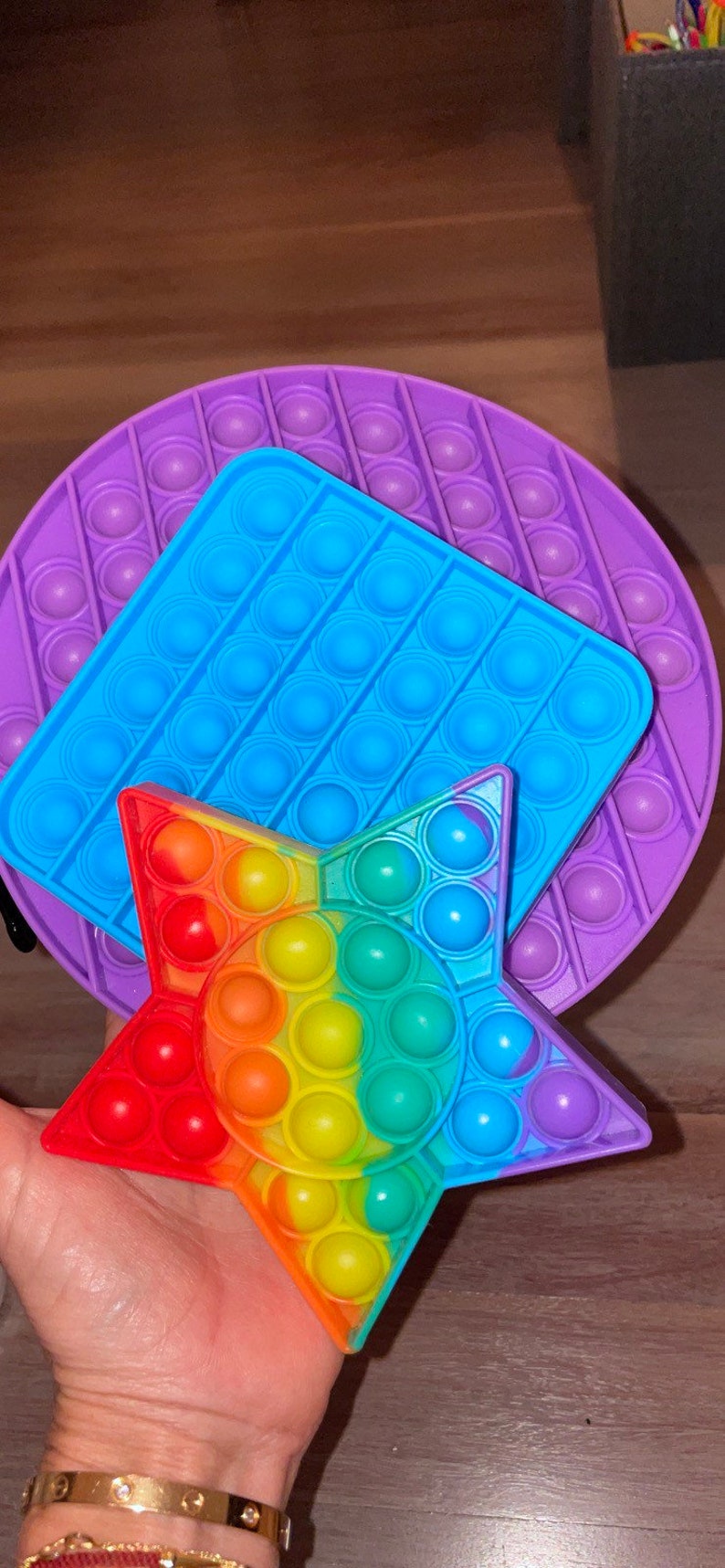 Pop It’s in All Different Colours and Shapes Such as Squares ,stars ...