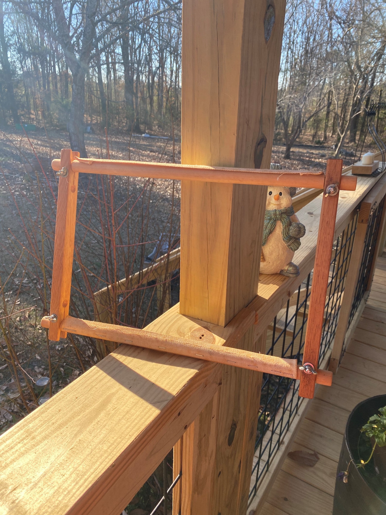 Vintage Rectangular Wooden Quilting Embroidery Frame Lap Quilting Cross ...