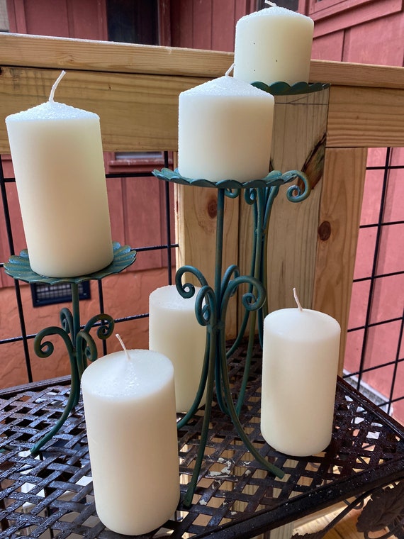 3 piece pillar candle holder set store