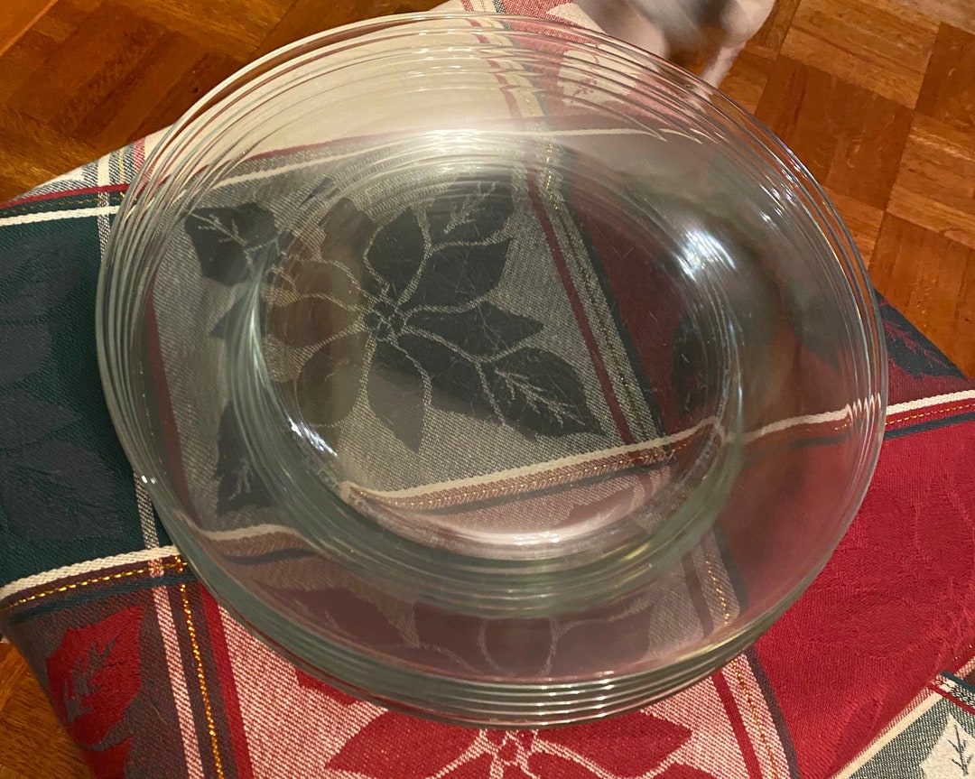 Clear Glass Dinner Plates Set of 10 Party Plates Holiday Christmas - Etsy