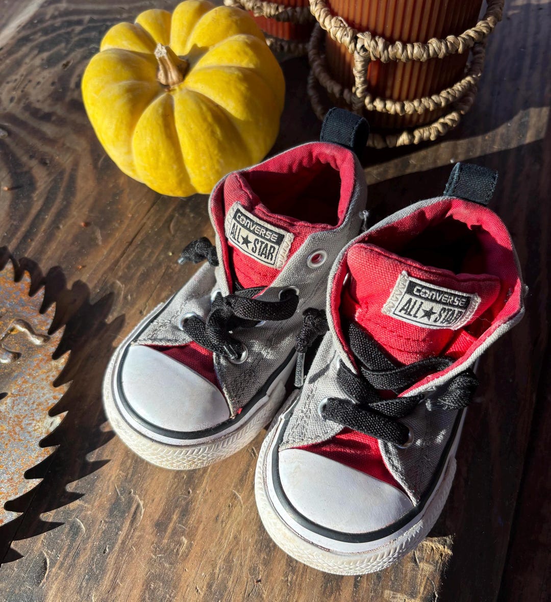 Baby Chuck Taylor Converse All Star US Size 6 Toddler Red Black Gray - Etsy