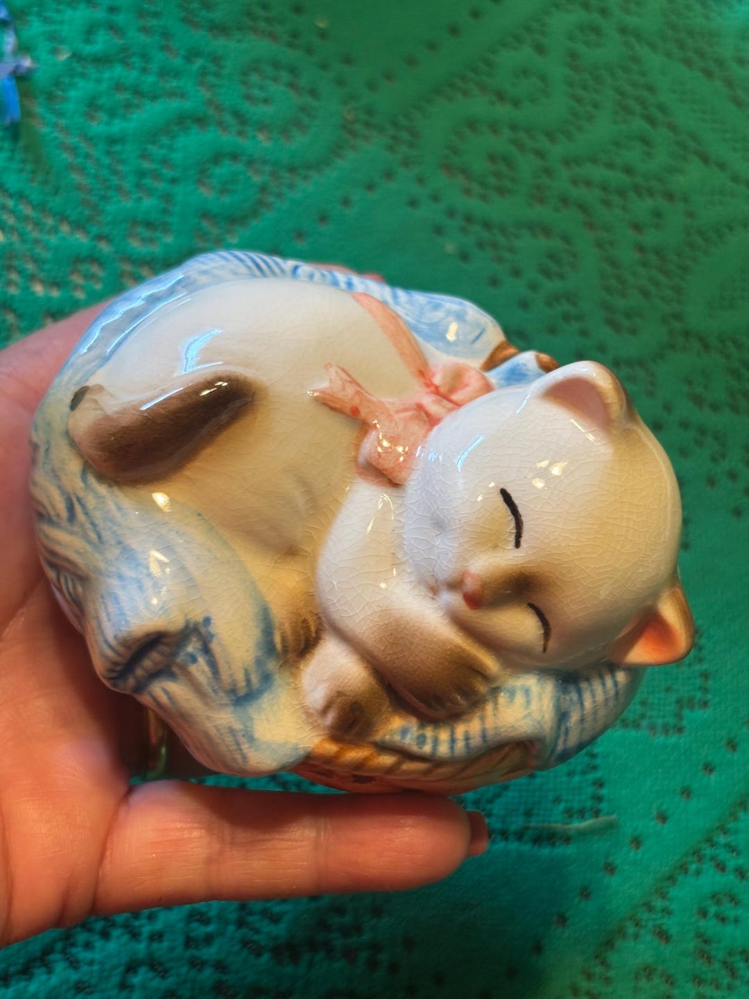 Avon Cat Napper Kitten in Basket Pomander Vintage 1983 in Original Box ...