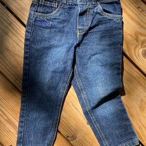 Rare Ed Hardy Tiger Embroidered Jeans Toddler Dark Blue Y2K Tiger Patch ...