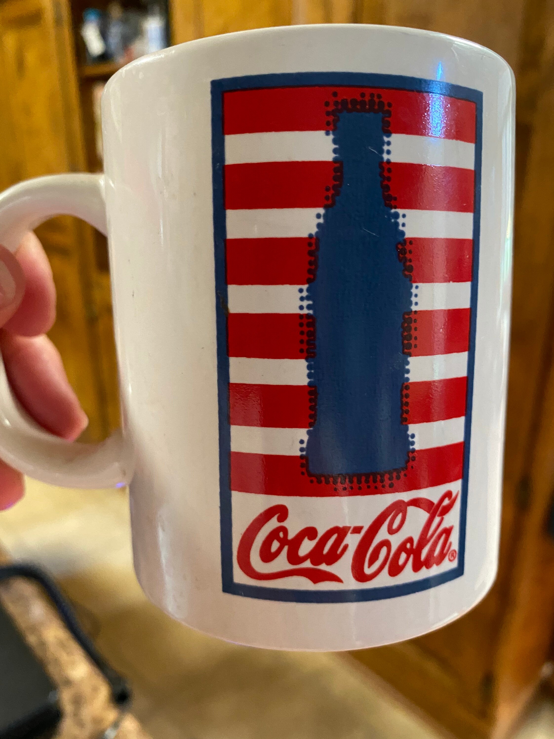 Coca-cola Brand Dinnerware Mug Gibson USA 2002 Advertising Coke Cursive ...