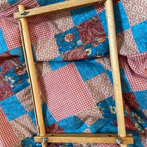 Vintage Rectangular Wooden Quilting Embroidery Frame Lap Quilting Cross ...
