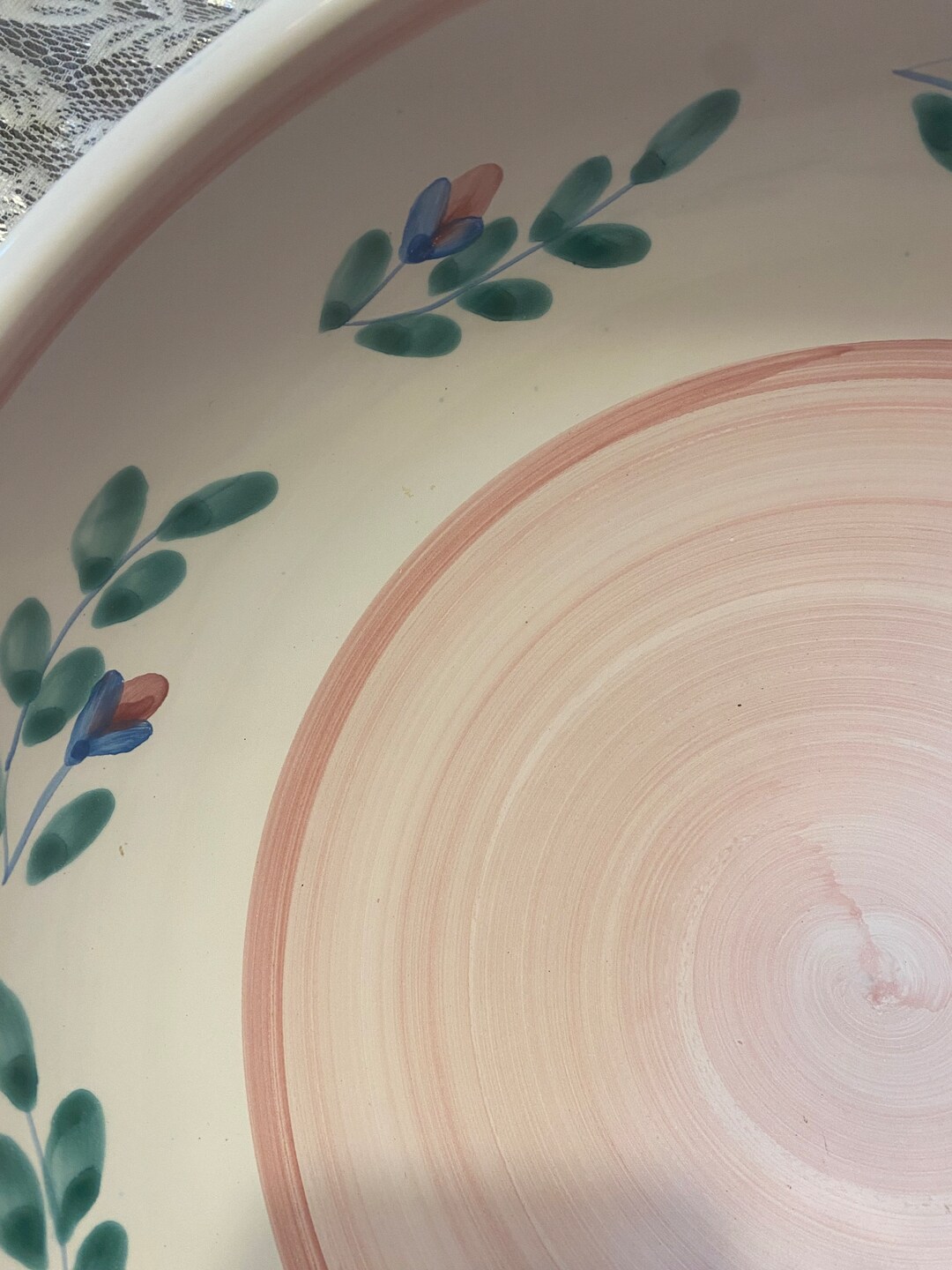 Caleca Pink Garland 4 Piece Placesetting Hand Painted in Italy ...