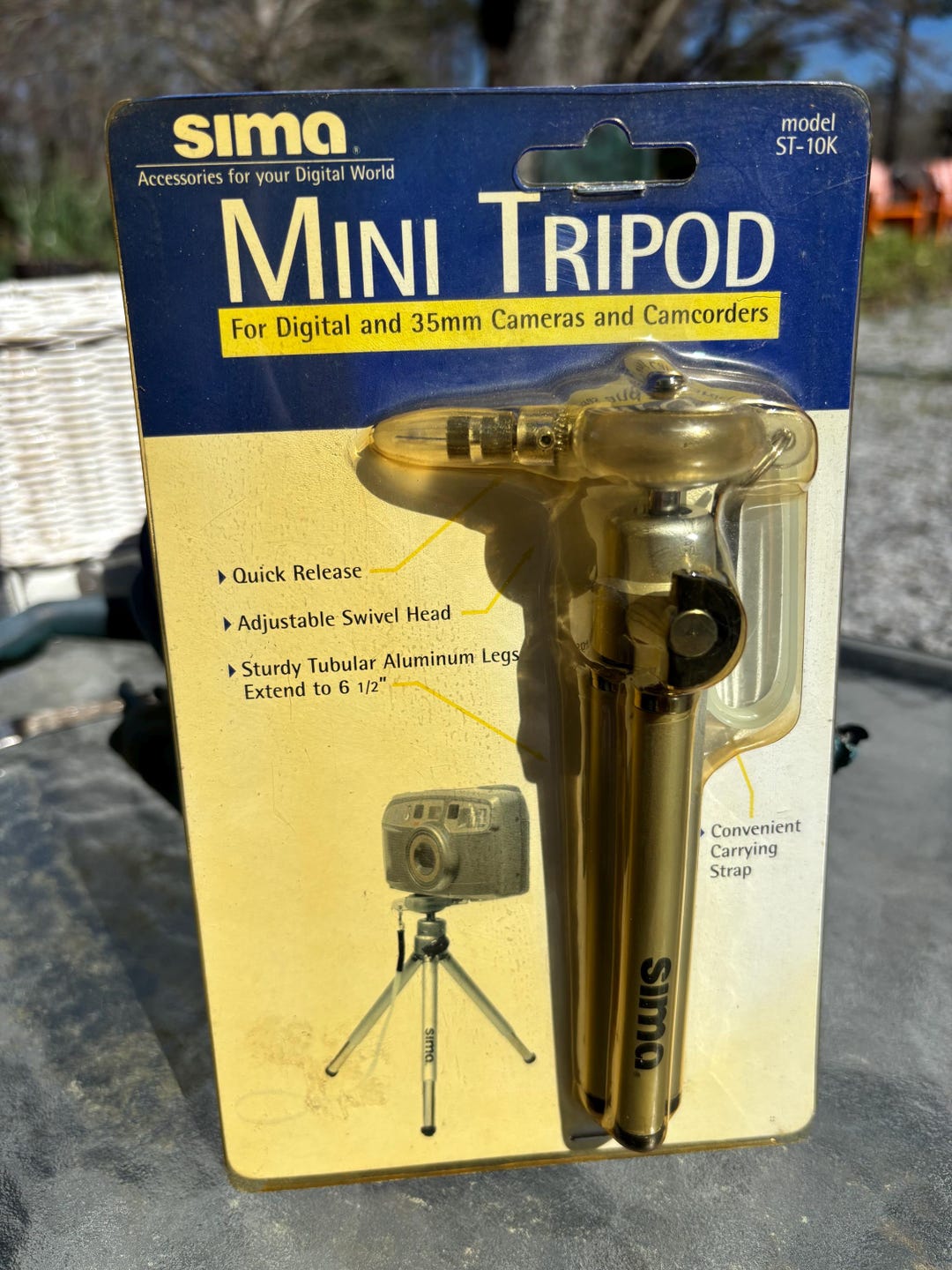 Sima Mini Tripod Digital or 35 Mm Cameras Adjustable Swivel Head ...