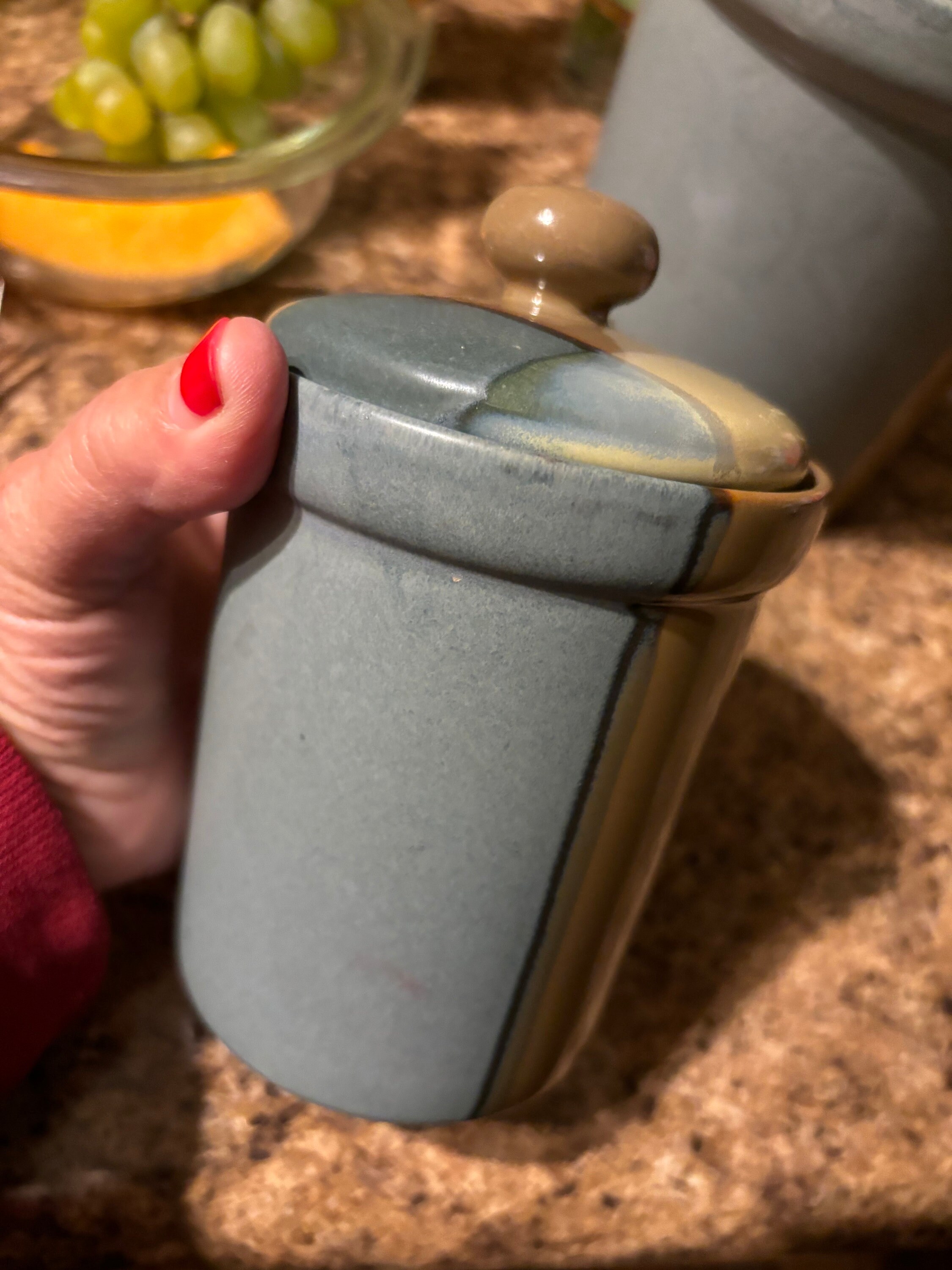 Sango Gold Dust Green 5040 Canisters Set of 2 With Green Brown Tan ...
