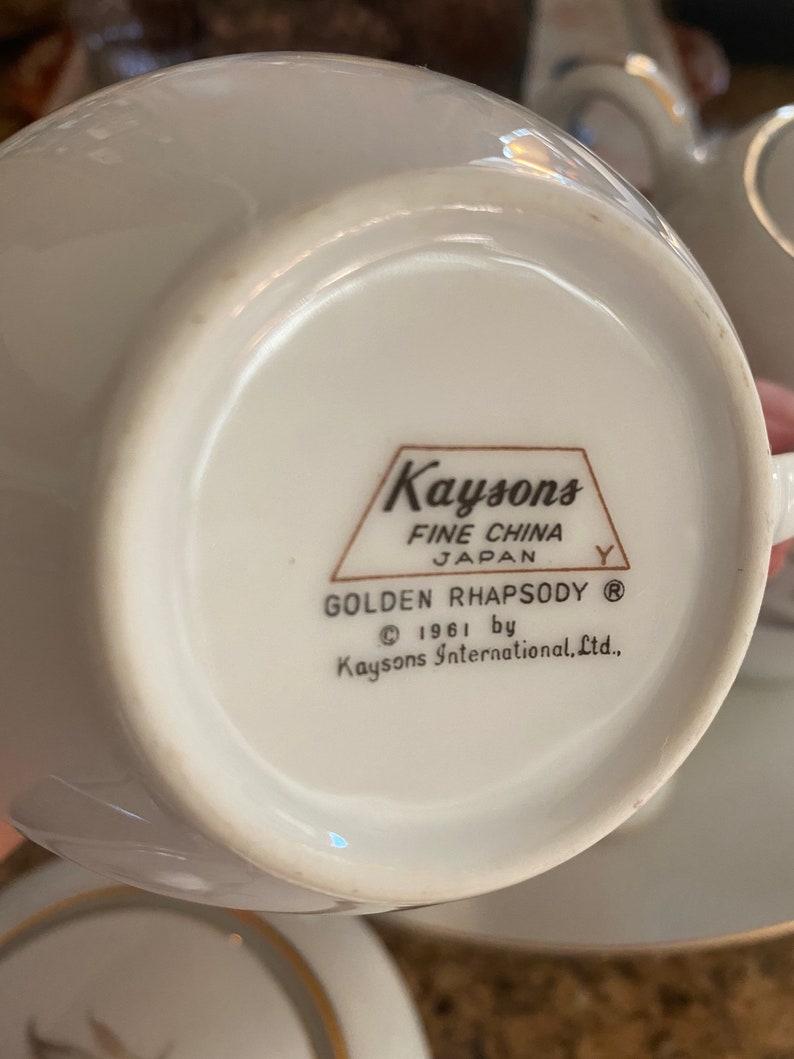 Kaysons Golden Rhapsody Japan 4 Piece Placesetting Dinnerware - Etsy