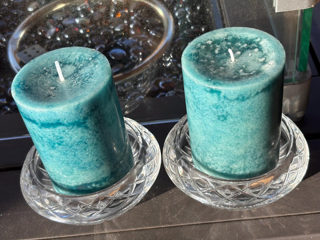 Princess House Highlights 3-way Candle Holders 24% Lead Crystal Vintage ...