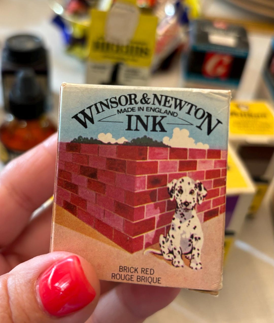 Vintage Drawing Ink 19 Glass Bottles Paper Cartons Pelikan Carters ...