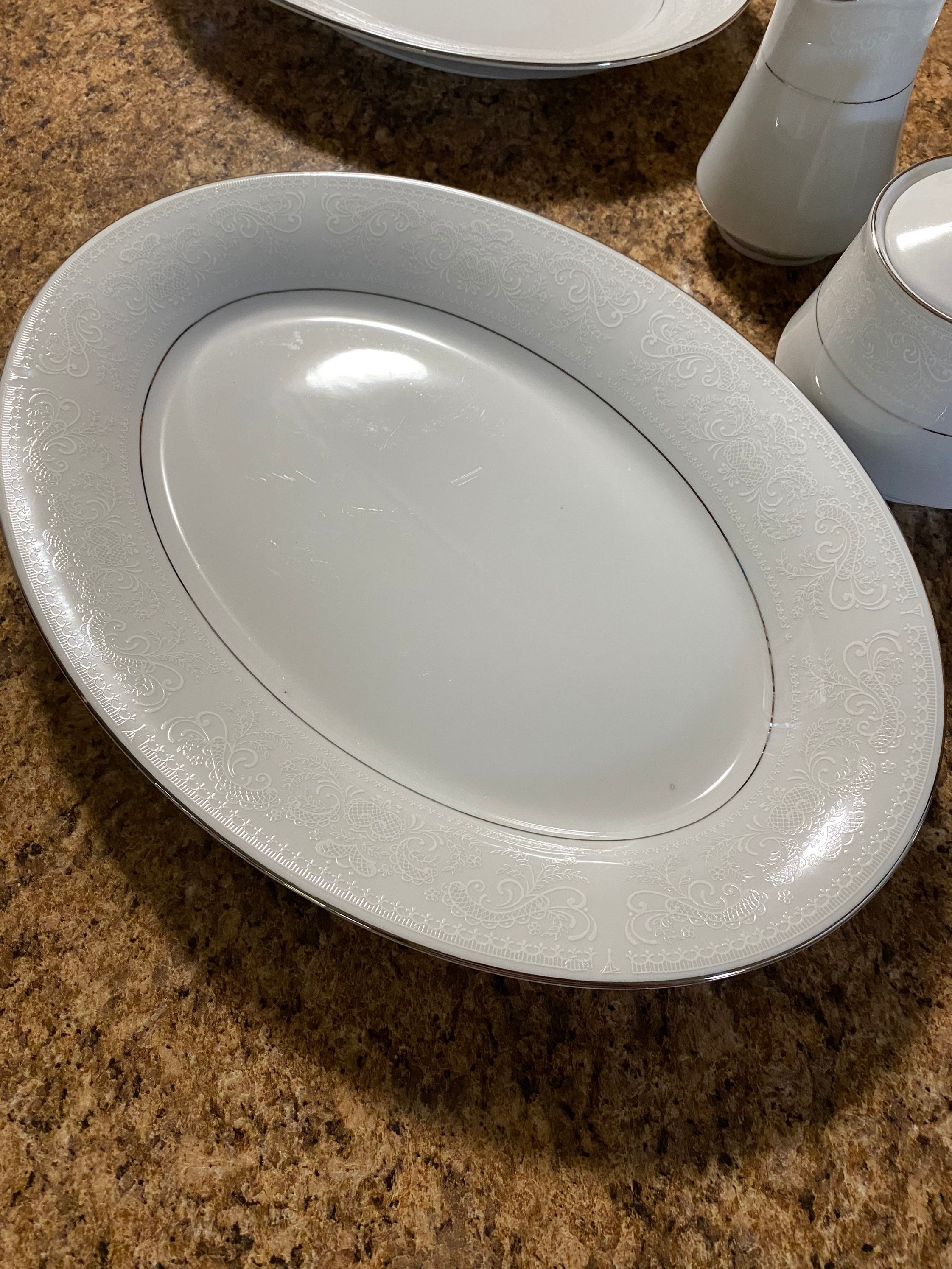 Crown Ming Crochet Oval Platter - Etsy