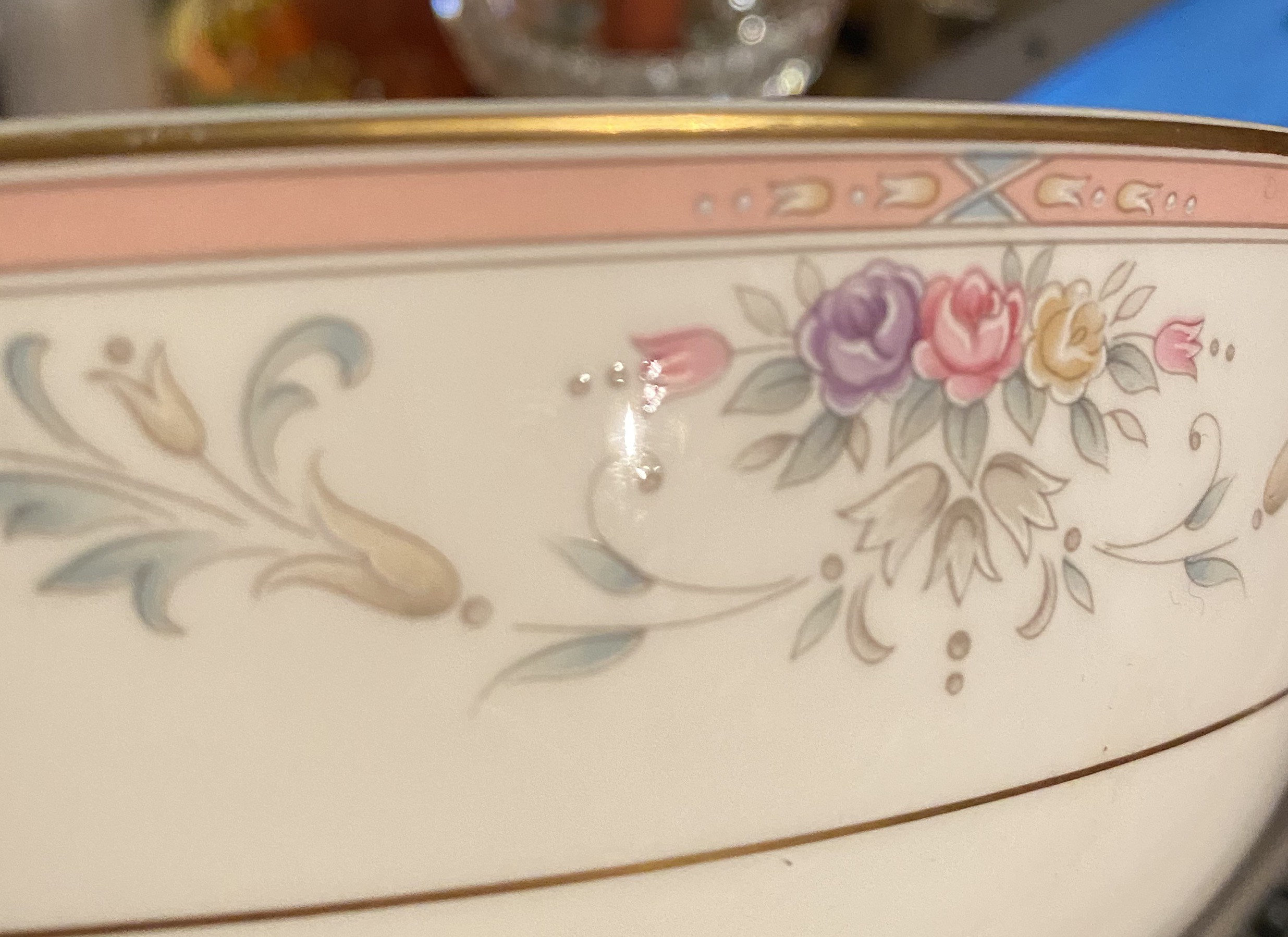 Christopher Stuart Serving Bowl Spring Crest Bone China - Etsy