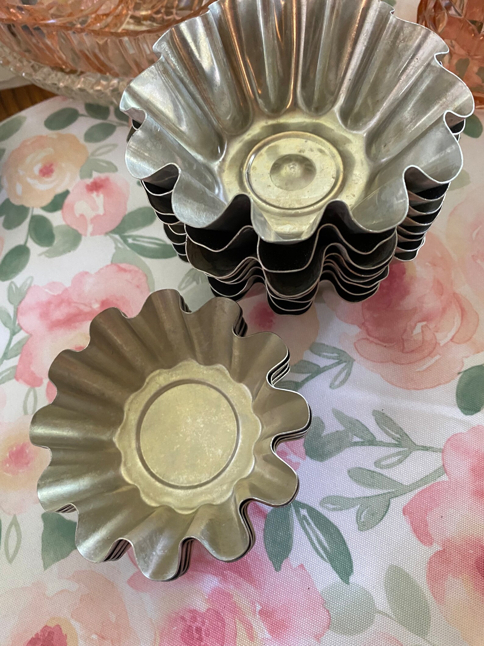 Fluted Custard Mini Gelatin Molds 1940s Set of 12 Mismatched Cups Molds ...