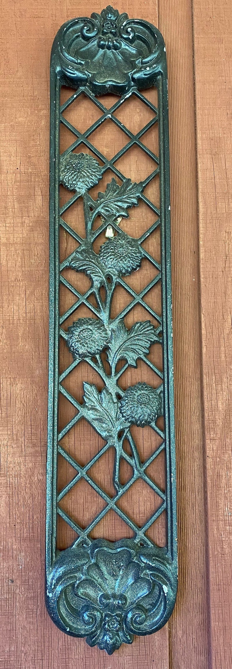 Vintage Syroco Wall Hanging Decor Pair Embossed Roses and Thistle Black ...