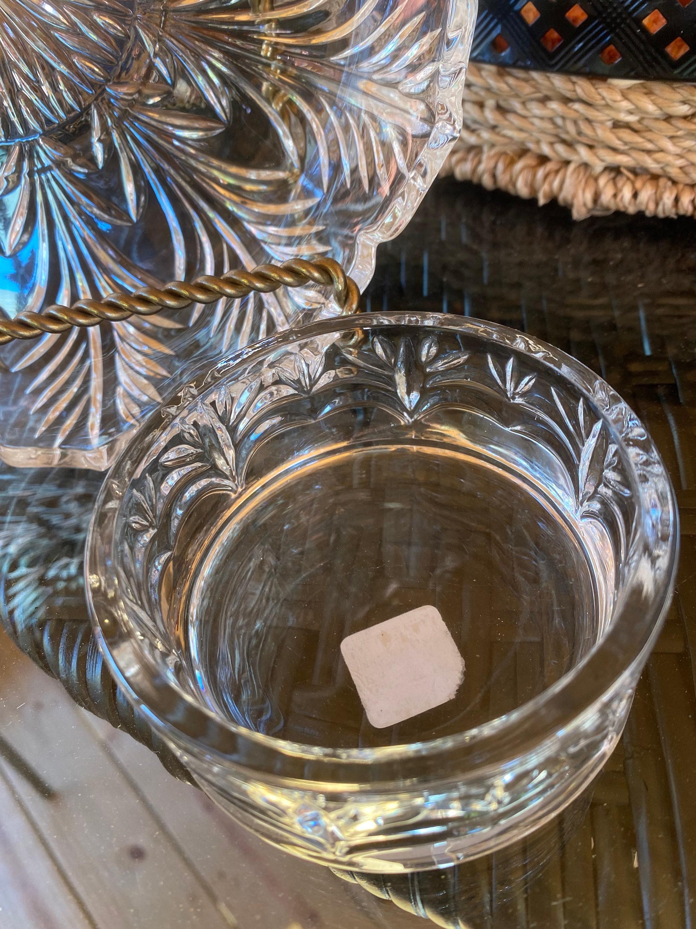 Portico Glass Fluted Condiment Set by Clear Crystal Industries - Etsy