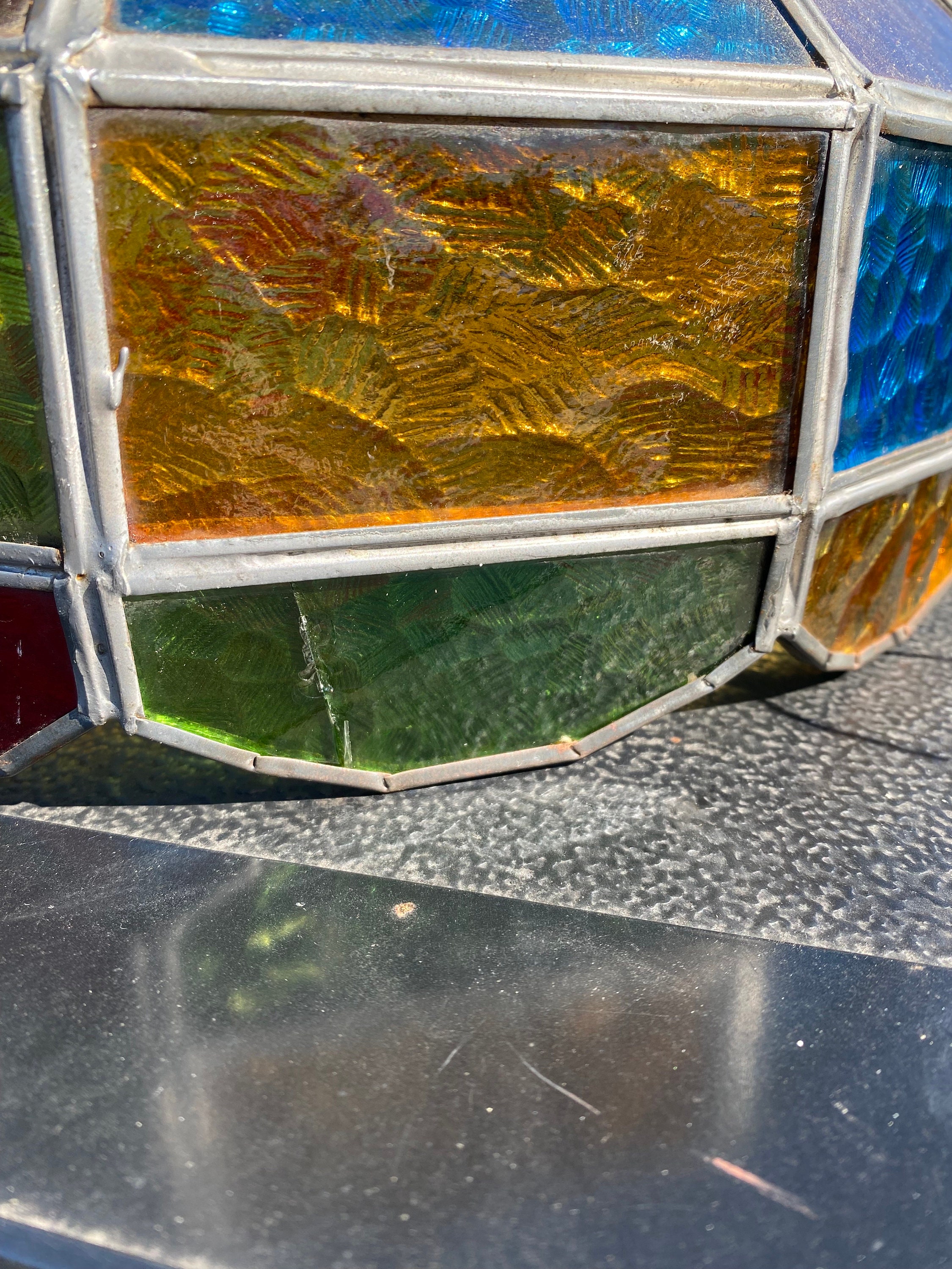 Stained Glass Leaded Lamp Shade Vintage Replacement Shade - Etsy