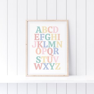 Pastel Alphabet Poster | Classroom Decor Elementary | Preschool ...