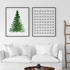 Fa La La La La Christmas Song Print Christmas Tree Print Christmas ...