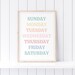 Pastel Days of the Week | Classroom Decor Elementary | Preschool ...
