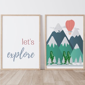 Explorer Wall Art Nursery Room Decor Printable Wall Art Adventure ...