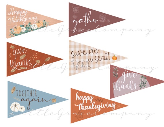 Printable Flag Thanksgiving Table Decor Thanksgiving Flag | Etsy