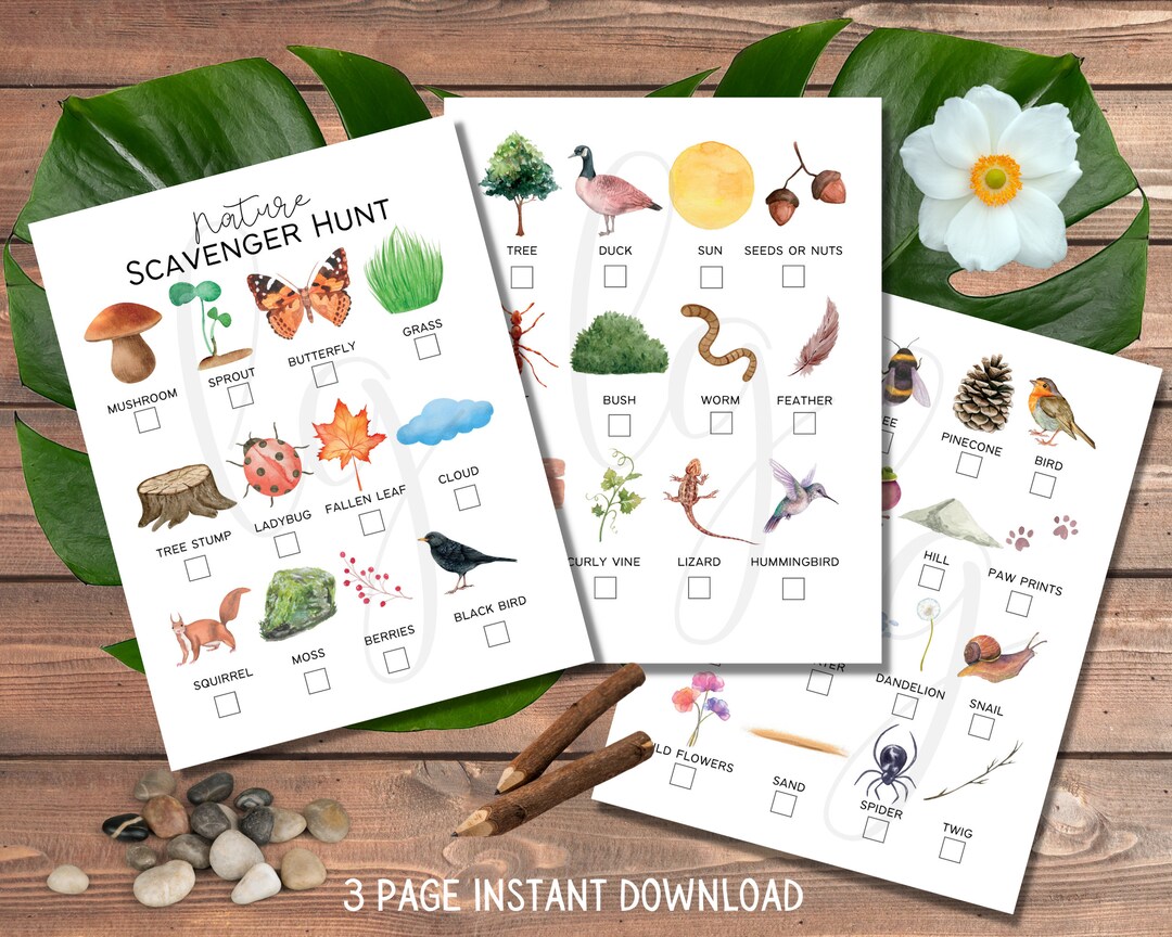 Scavenger Hunt | Outdoor Activity | Nature Journal | Preschool ...